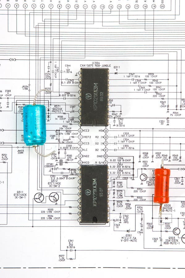 Radio components stock image. Image of transistors, laid - 16850305
