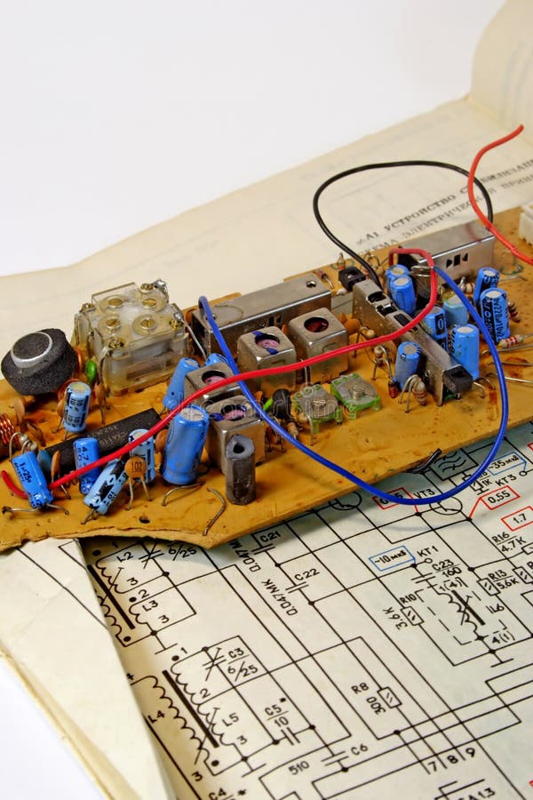 Radio Components and the Electrocircuit 3. Stock Photo - Image of ...