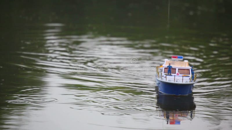 Radio Control Model Boat Running on Stock Footage - Video of remote ...