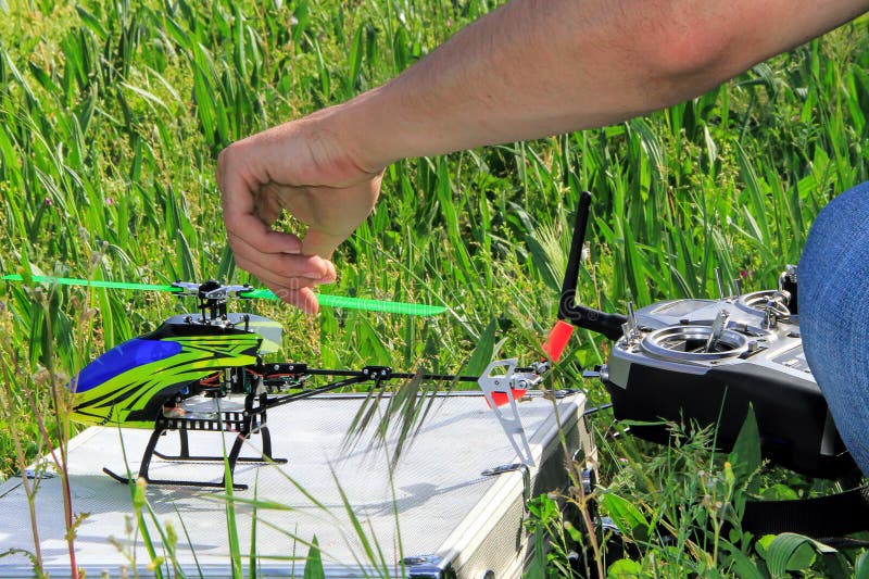 Radio Controlled Helicopter Model Hobby Stock Photo - Image of activity ...