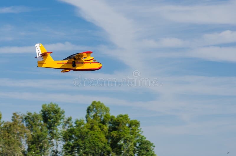 Radio Controlled Model Hydroplane Flying Stock Photo - Image of radio ...