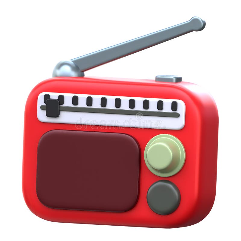 Radio 3D Icon Illustration stock illustration. Illustration of experience - 346814378