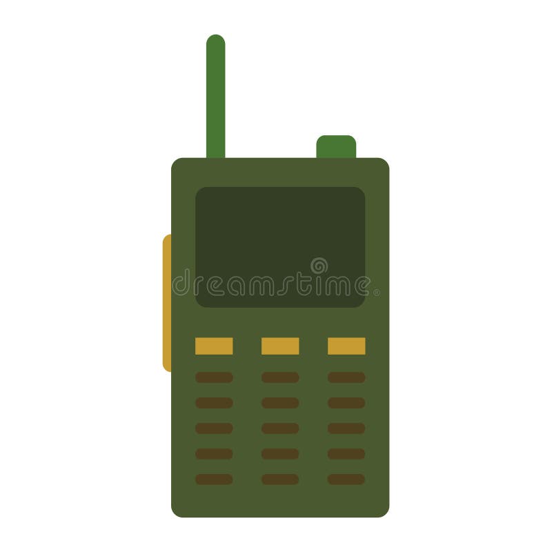 Radio Device Icon. Military Green Walkie. Communication Vector ...