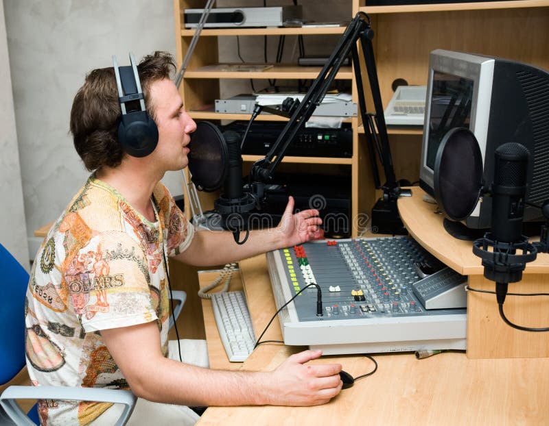 Radio DJ stock image. Image of broadcasting, enjoyment - 6173647
