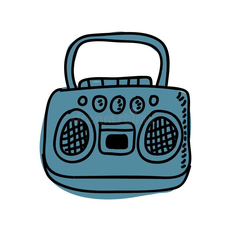 Radio Drawing Isolated Icon Design Stock Illustration - Illustration of ...