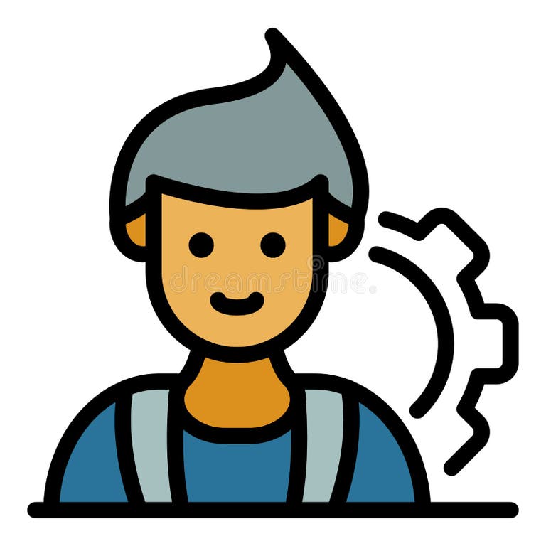 Radio Engineer Icon Color Outline Vector Stock Vector - Illustration of ...
