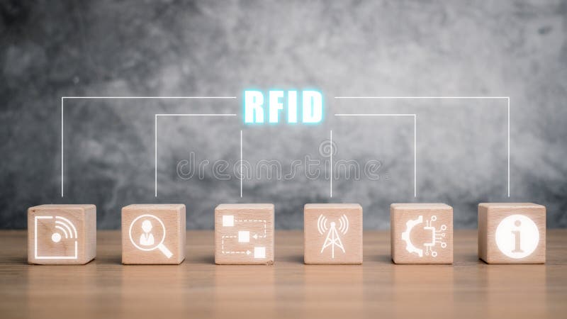 Rfid Radio Frequency Identification Technology Concept Virtual Screen ...