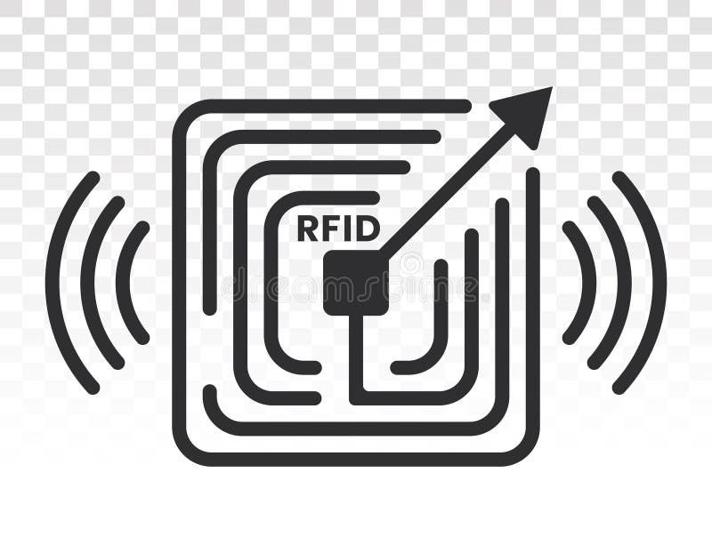 Radio Frequency Identification or RFID Card Technology Vector Icon for ...