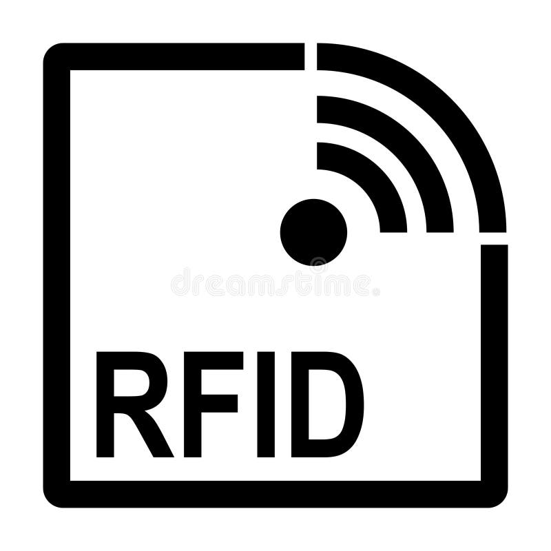 Radio Frequency Identification or RFID Icon Stock Illustration ...