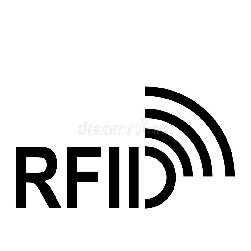 Radio Frequency Identification or RFID Icon Stock Illustration ...
