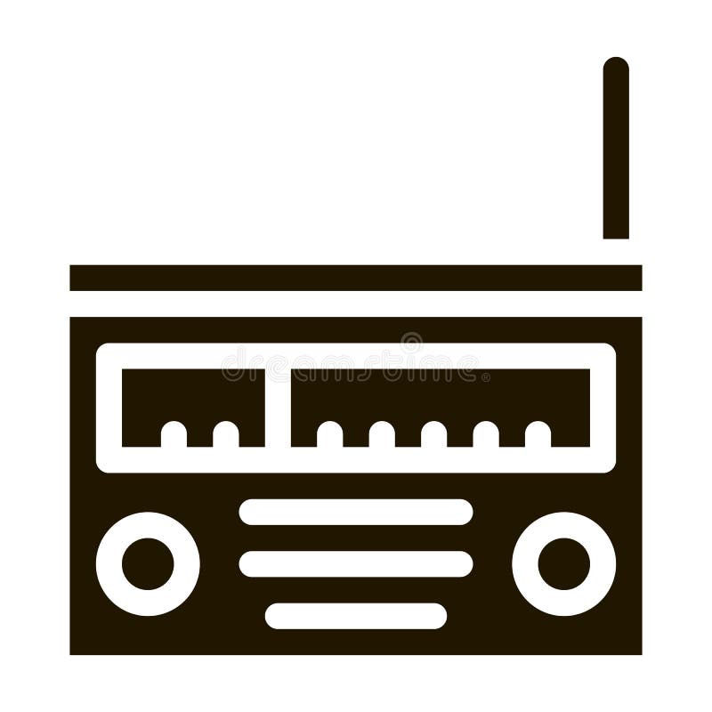 Radio Gadget Icon Vector Glyph Illustration Stock Vector - Illustration ...