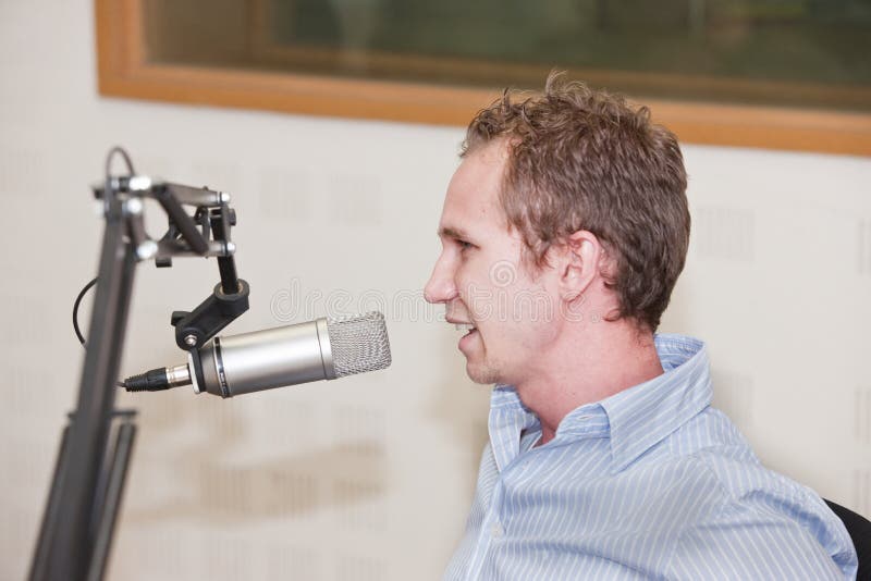 Radio guy stock image. Image of shirt, portrait, caucasian - 10020377