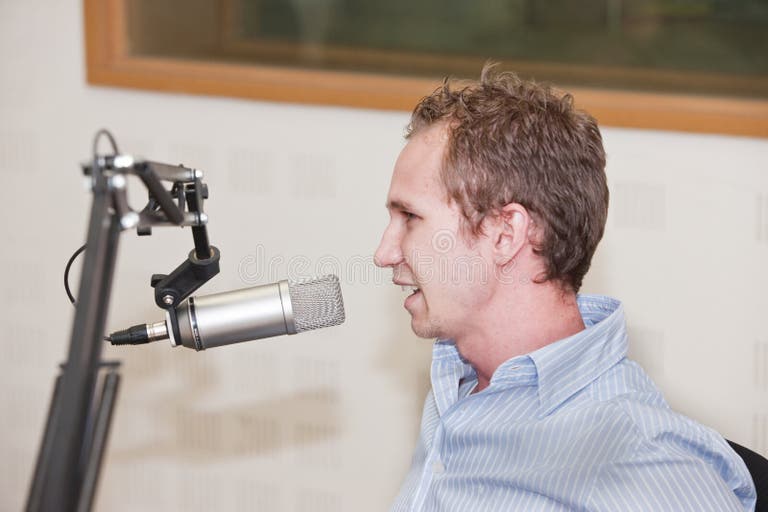 Radio guy stock image. Image of shirt, portrait, caucasian - 10020377