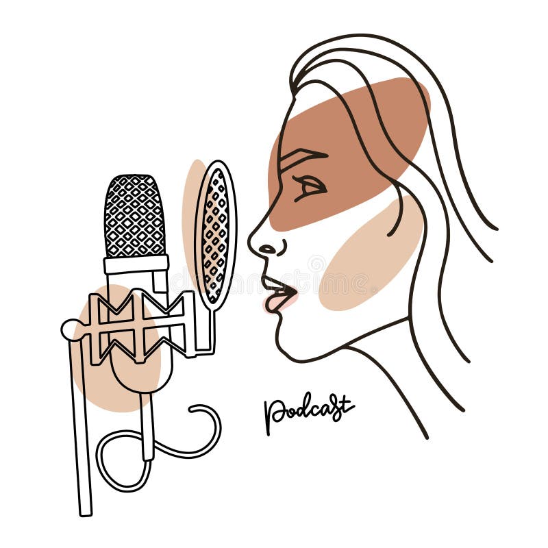 Female Podcaster Profile Stock Illustrations – 5 Female Podcaster ...