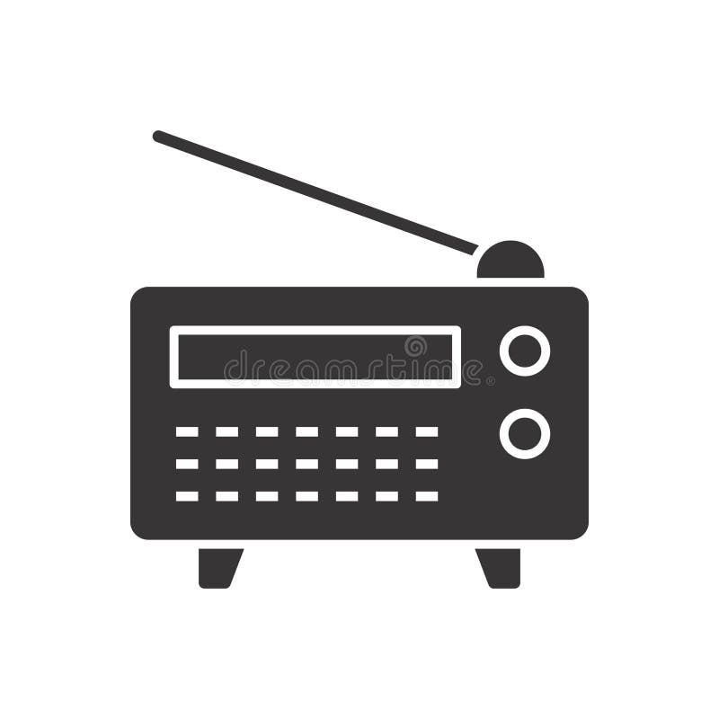 Radio Icon stock vector. Illustration of antenna, media - 398276784