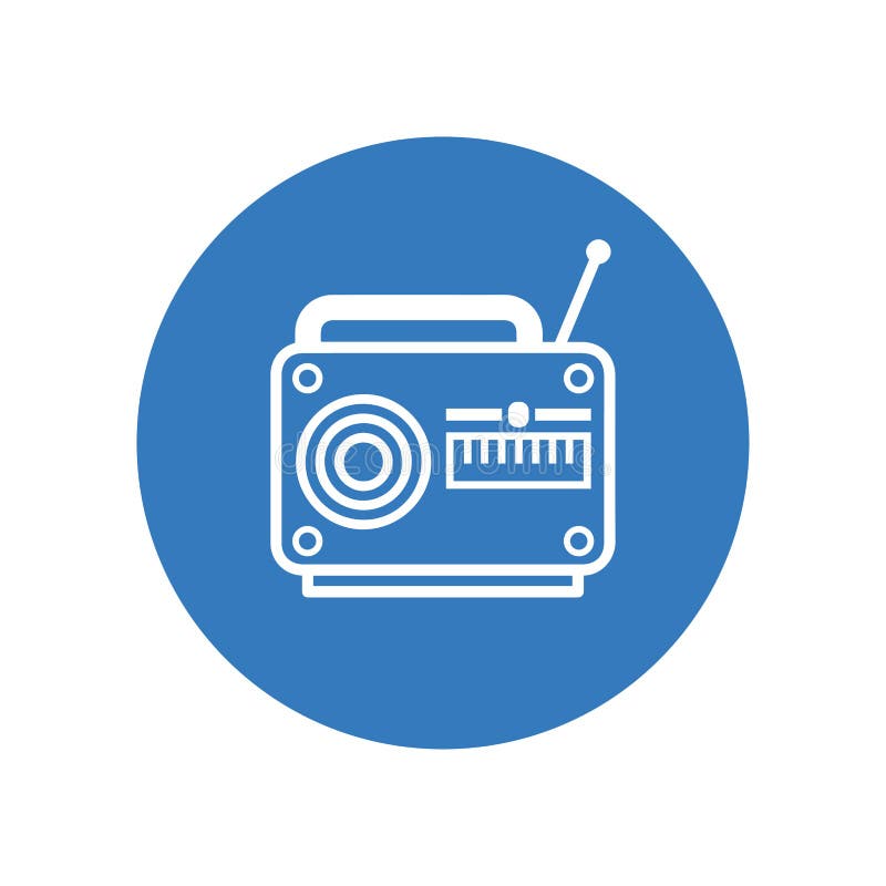 Radio Icon / Blue Vector Graphics Stock Vector - Illustration of ...