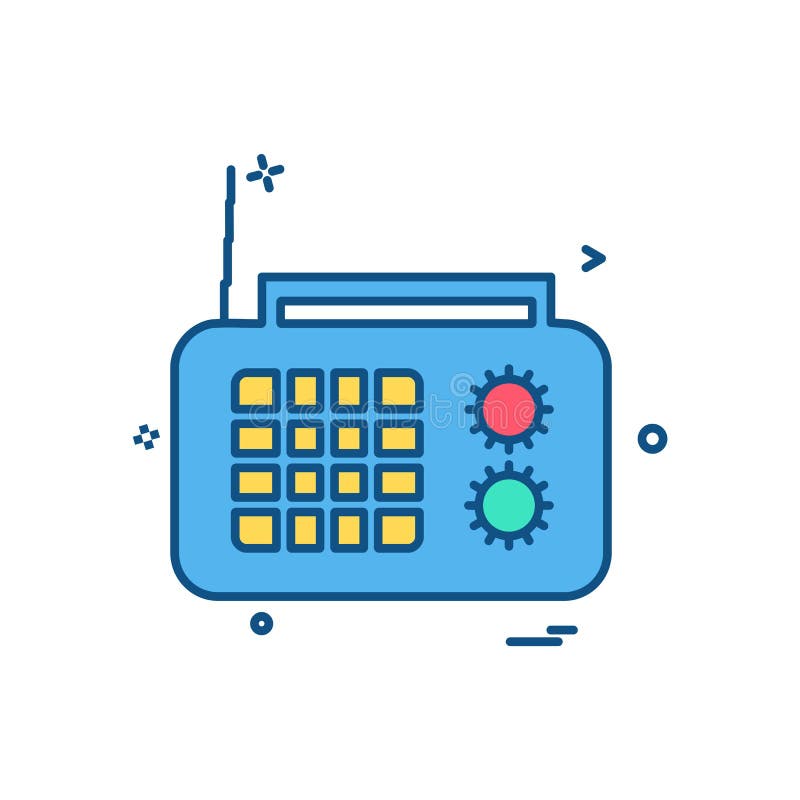 Radio icon design vector stock vector. Illustration of element - 132459341