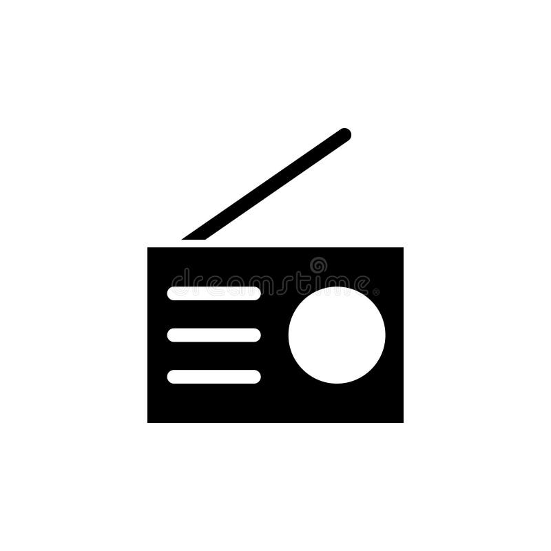 Radio Icon Flat Vector Template Design Trendy Stock Vector ...