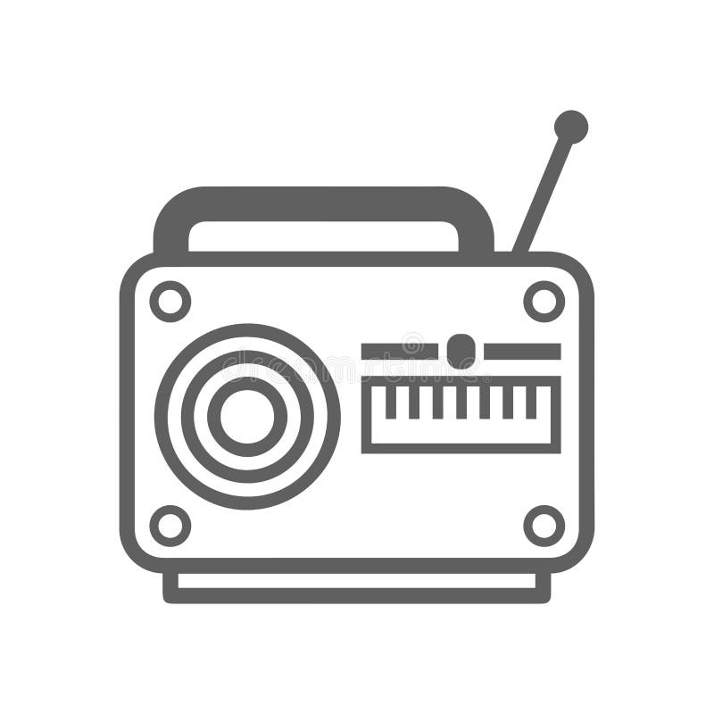 Radio Icon / Gray Vector Graphics Stock Vector - Illustration of ...