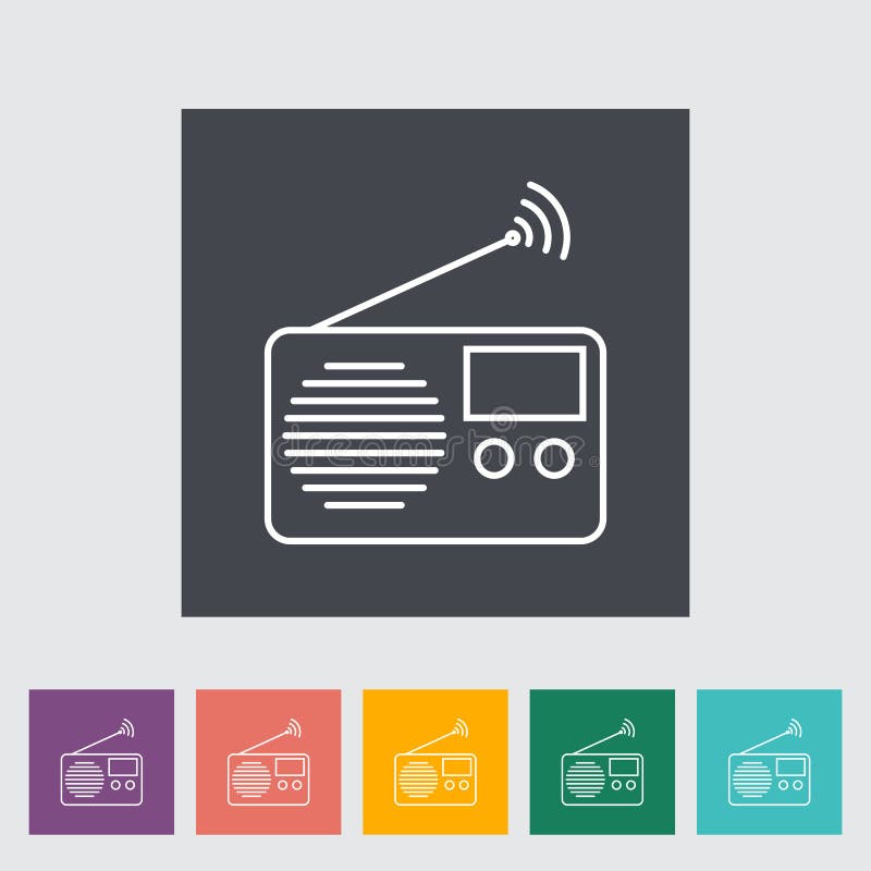 Radio icon stock vector. Illustration of entertainment - 92418642