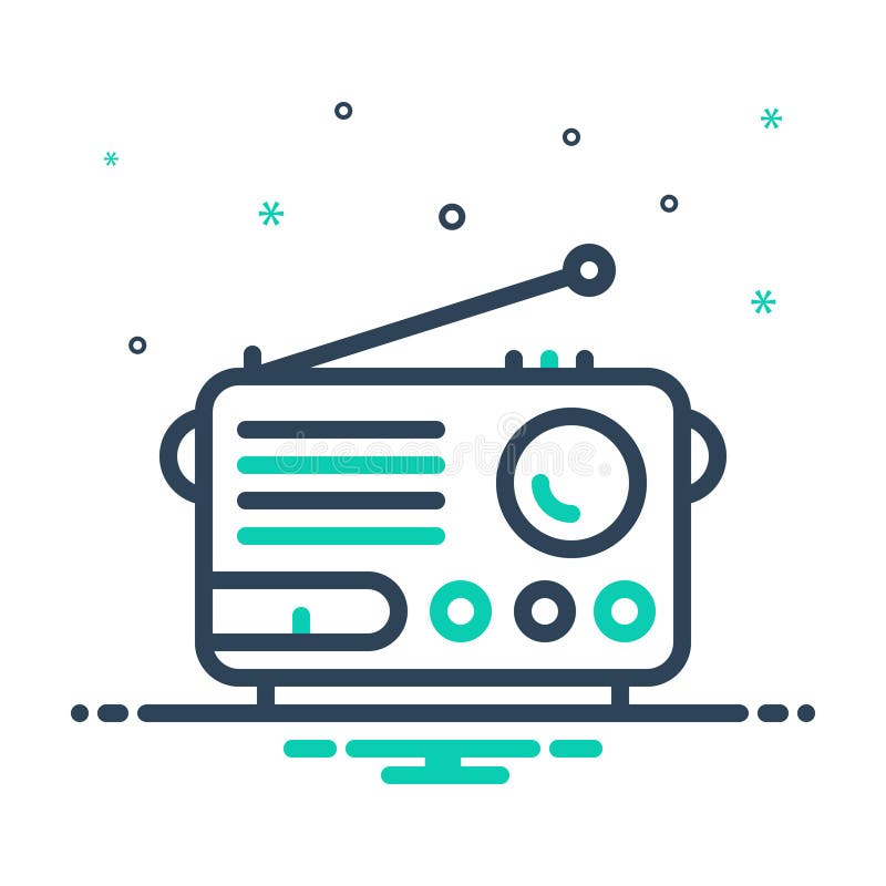 Mix Icon for Radio, Receiver and Communication Stock Vector ...