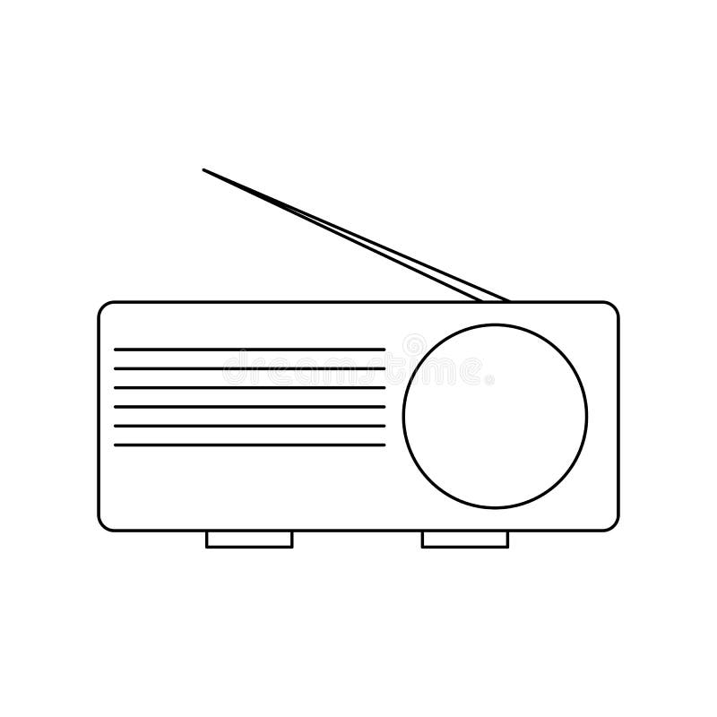 Radio Icon Simple Design. Radio Logo Template Stock Vector ...