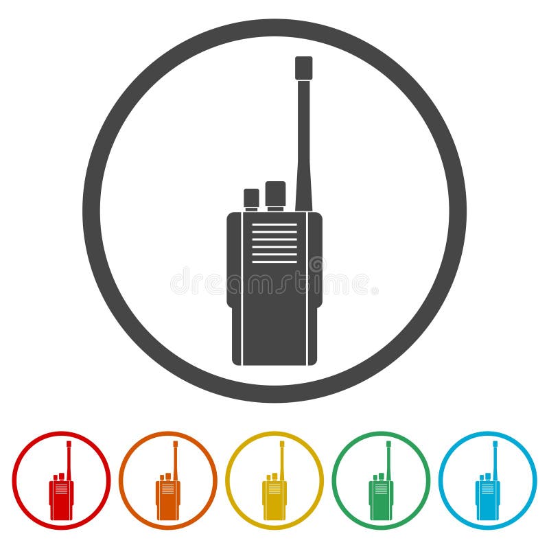 Radio Icon, Simple Icon Mobile Radio, 6 Colors Included Stock Vector ...