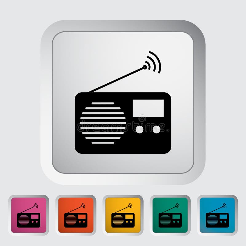 Radio icon stock vector. Illustration of push, mobility - 97577035