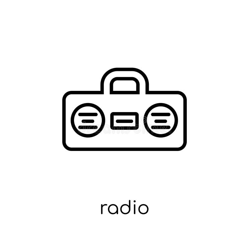 FM Radio Icon. Trendy Modern Flat Linear Vector FM Radio Icon on Stock ...