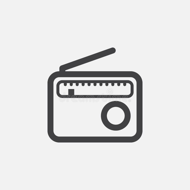 Radio Icon Vector Illustration Isolated on White Stock Vector ...