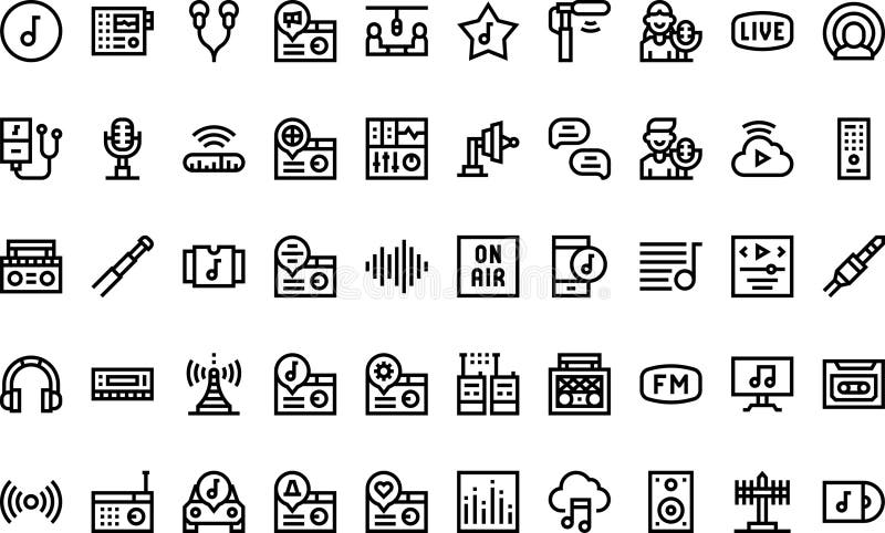 Radio Icons High-Quality Vector Icons Collection with Editable Stroke ...
