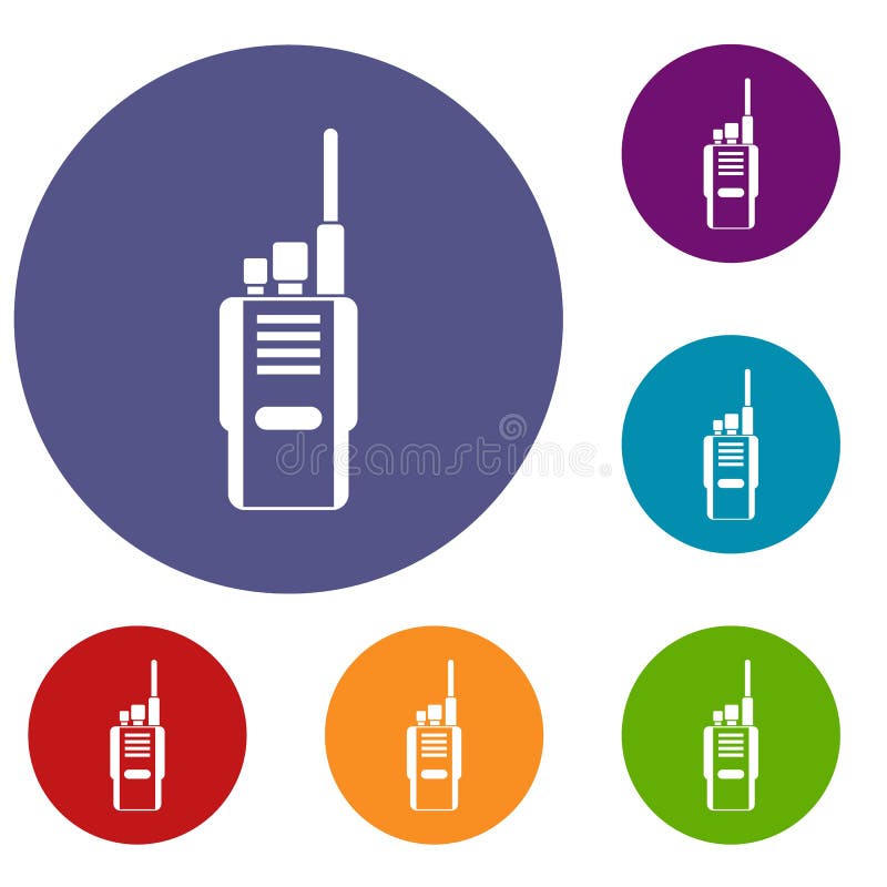 Radio icons set stock vector. Illustration of communicate - 95788265