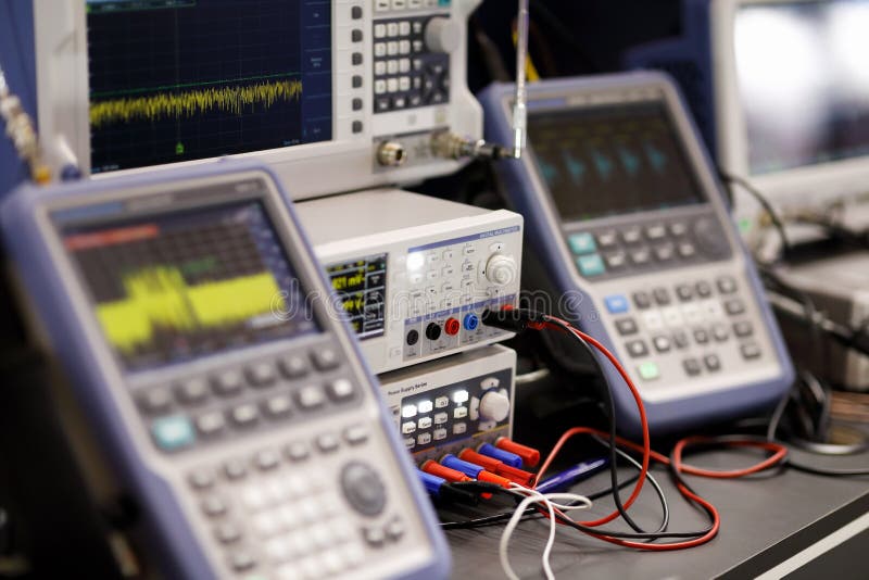 Radio Laboratory with Electronic Digital Equipment Stock Image - Image ...
