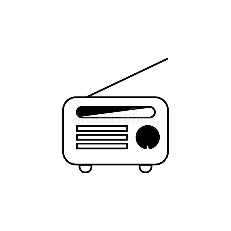 Radio Line Icon stock vector. Illustration of single - 174273671