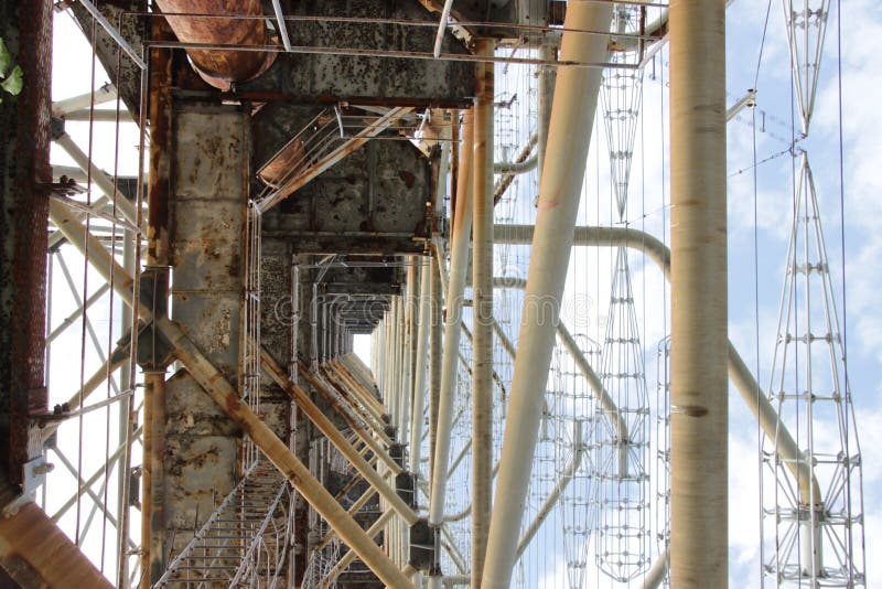 Radio Location Station "Duga" Bottom View, Chornobyl Zone Stock Photo ...