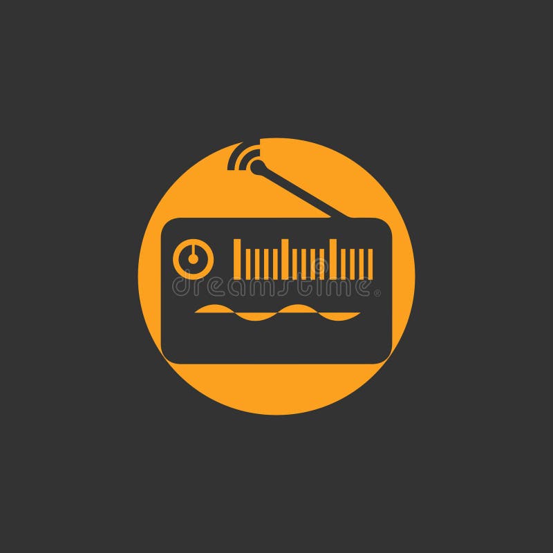 Radio Logo Icon Vector Illustration Design Stock Vector - Illustration ...