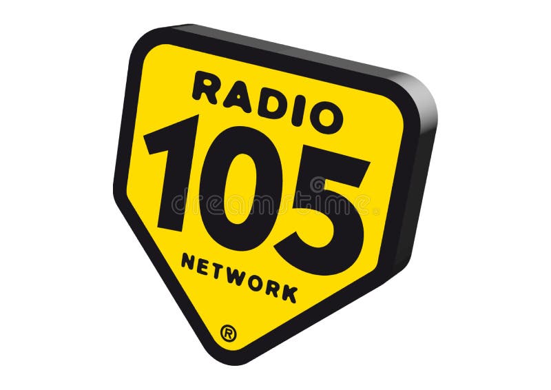 Radio 105 Logo editorial photography. Illustration of vector - 132847452