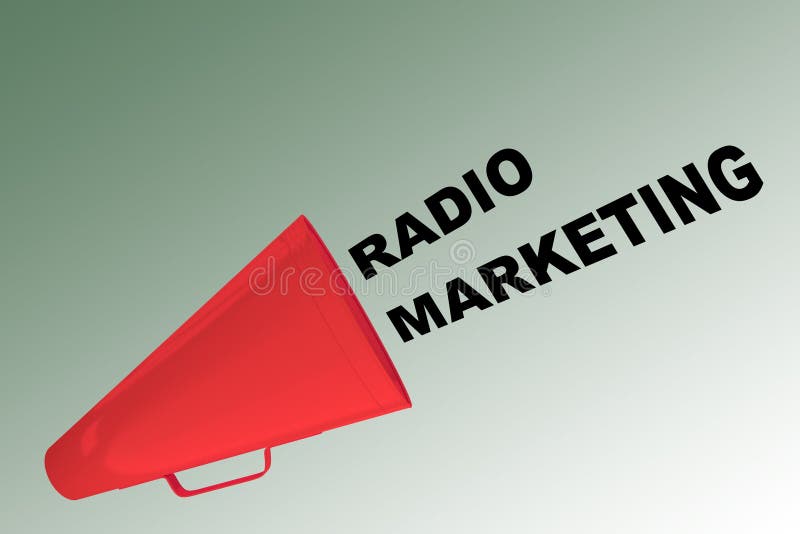 RADIO MARKETING concept stock illustration. Illustration of ...