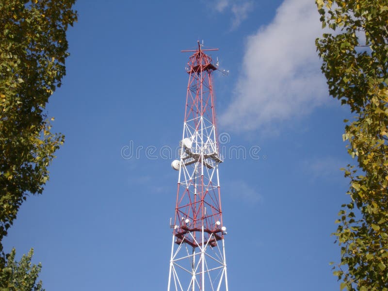 Radio mast stock image. Image of wireless, radio, phone - 10033861