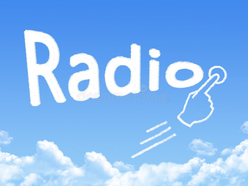 Radio message cloud shape stock illustration. Illustration of blue ...