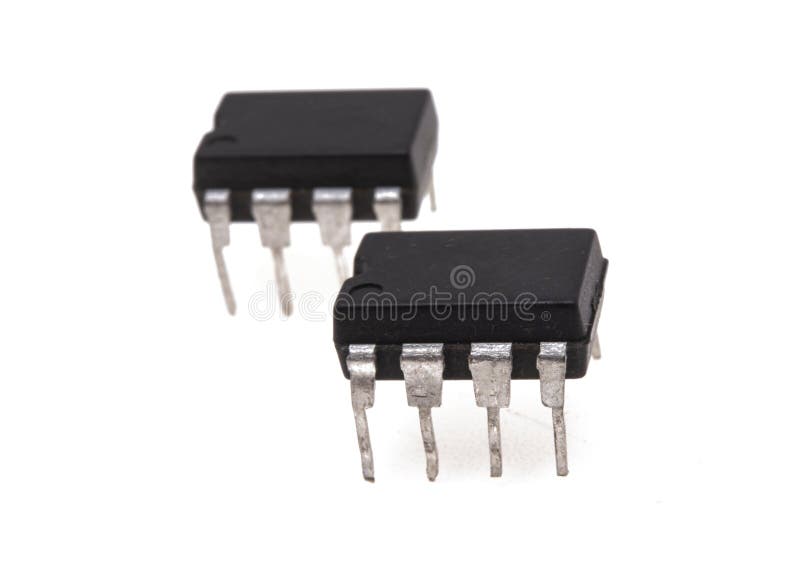 Radio Microcircuit Isolated Stock Photo - Image of capacitor ...