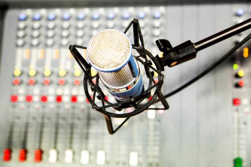 Radio Studio on air stock image. Image of student, adjusting - 37033