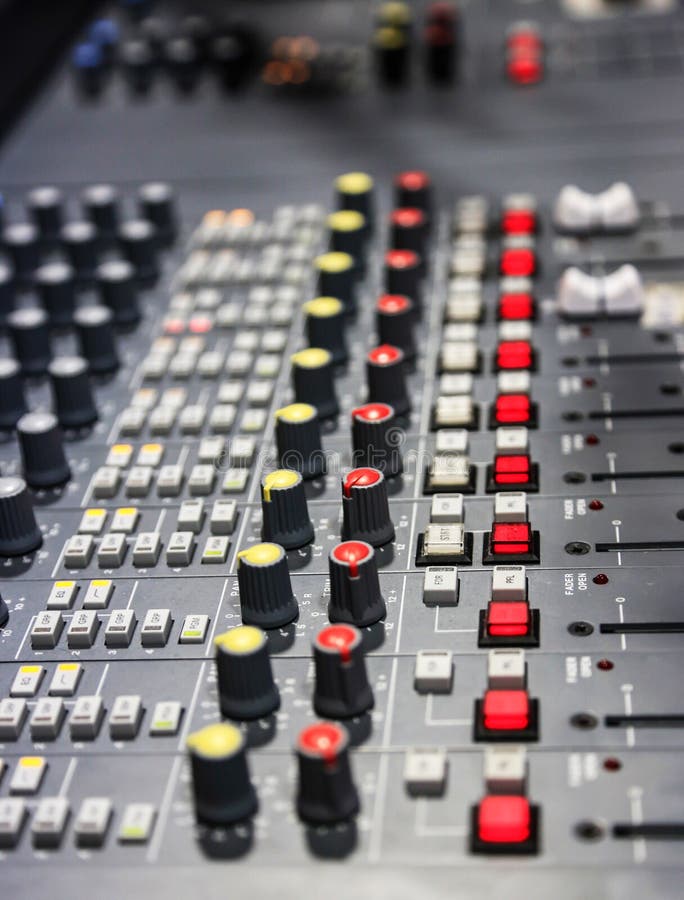 Radio mixer panel stock photo. Image of knob, composer - 33624166