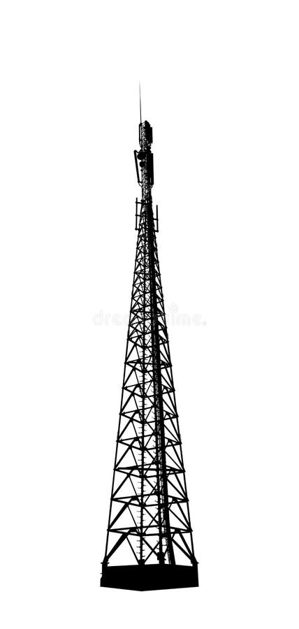 Radio or Mobile Phone Base Station. Stock Vector - Illustration of ...