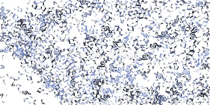 Radio Music Pattern. Retro Note Symbols Elements with Pause. Birthday ...