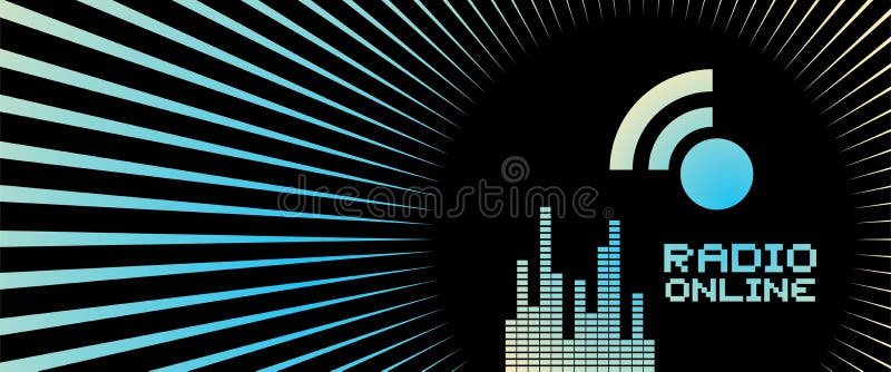 Radio online background stock illustration. Illustration of radio ...