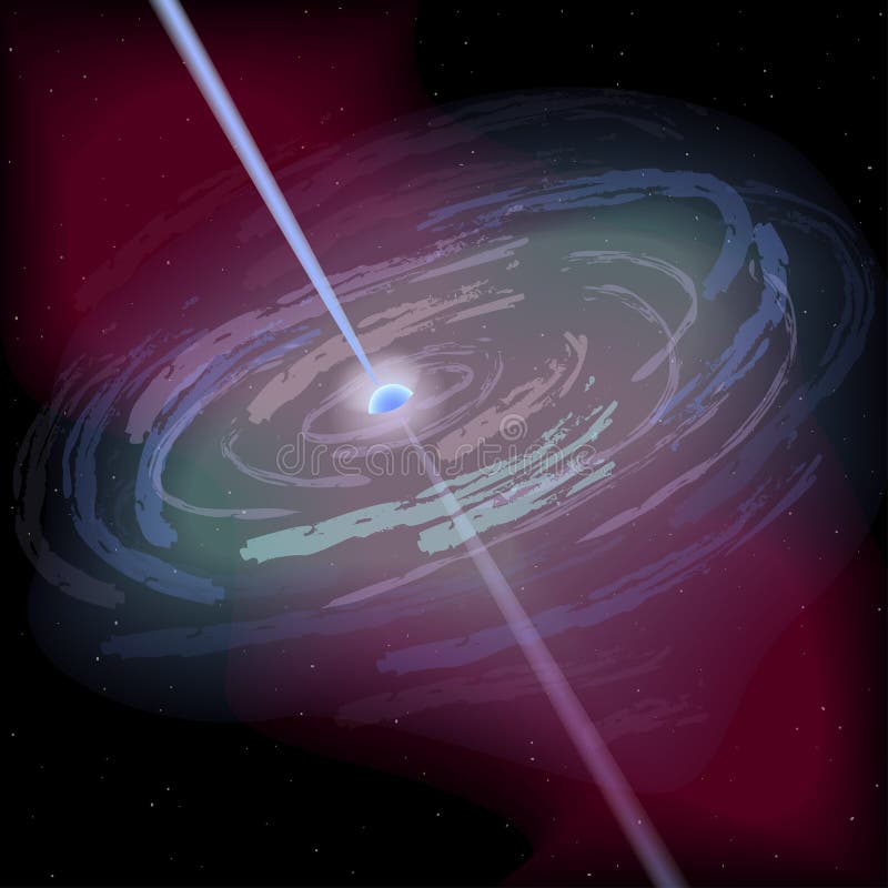 Pulsar or Neutron Star in the Nebula Stock Illustration - Illustration ...