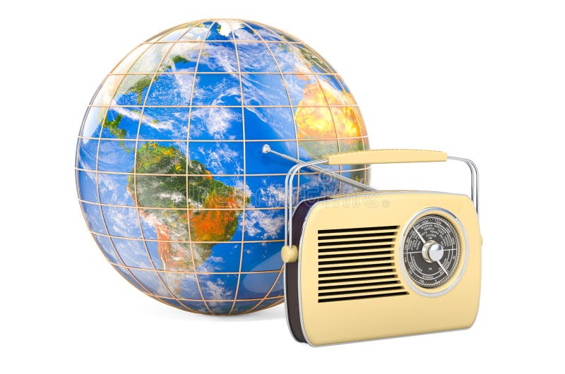 Earth and radio-aerials stock illustration. Illustration of aerial ...