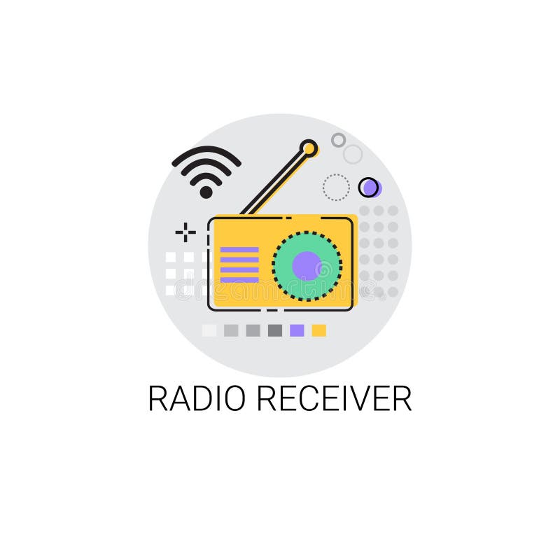 Radio Receiver Telecommunications Device Icon Stock Vector ...
