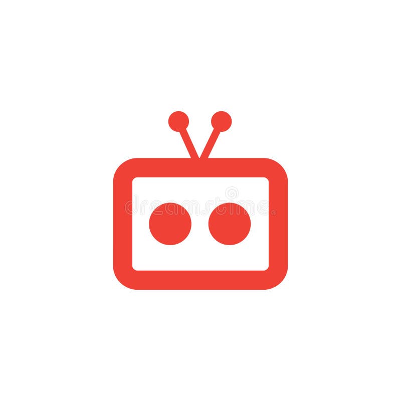 Radio Icon on Red Background. Red Flat Style Vector Illustration Stock ...